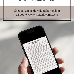 Bar Opening Checklist, Side Work, and Closing Procedures Efficiency ...