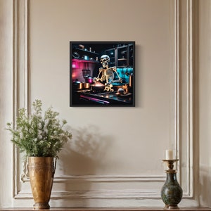 Skeleton Chef - Chic AI Art Print – Cool Digital Artwork of Skeleton ...