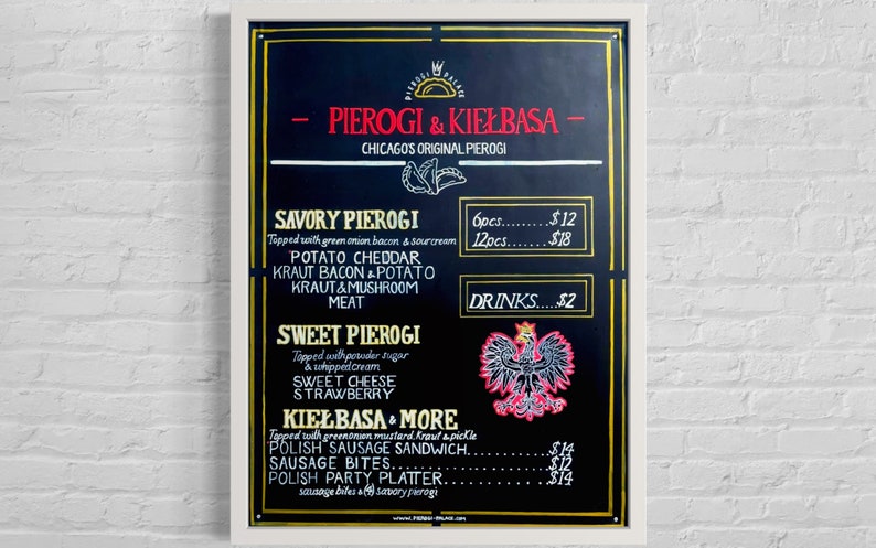 Large Food Truck and Event Chalkboard Menu Board Hand Lettering ...