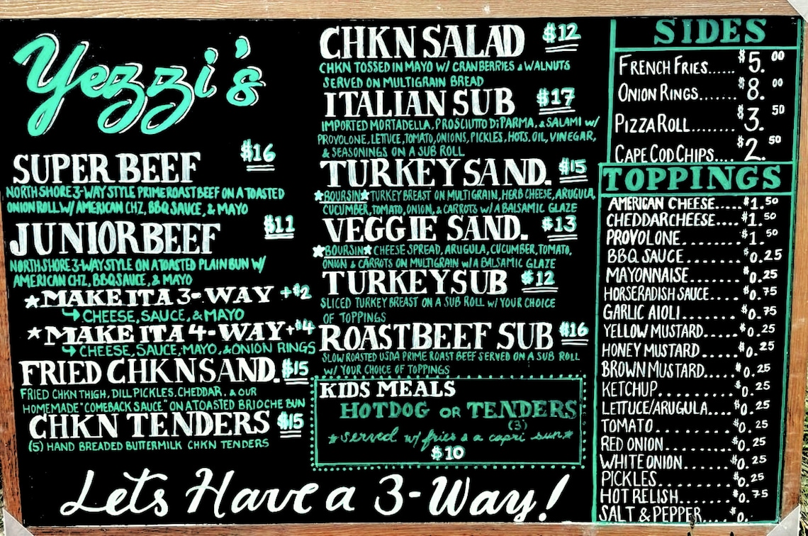 Large Food Truck and Event Chalkboard Menu Board Hand Lettering ...