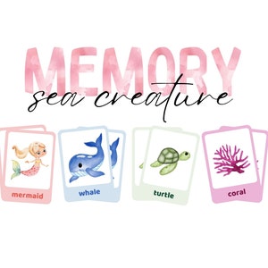 Sea Creature Memory Game - DIGITAL DOWNLOAD - Etsy