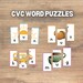 CVC Word Puzzles for Early Readers - Etsy