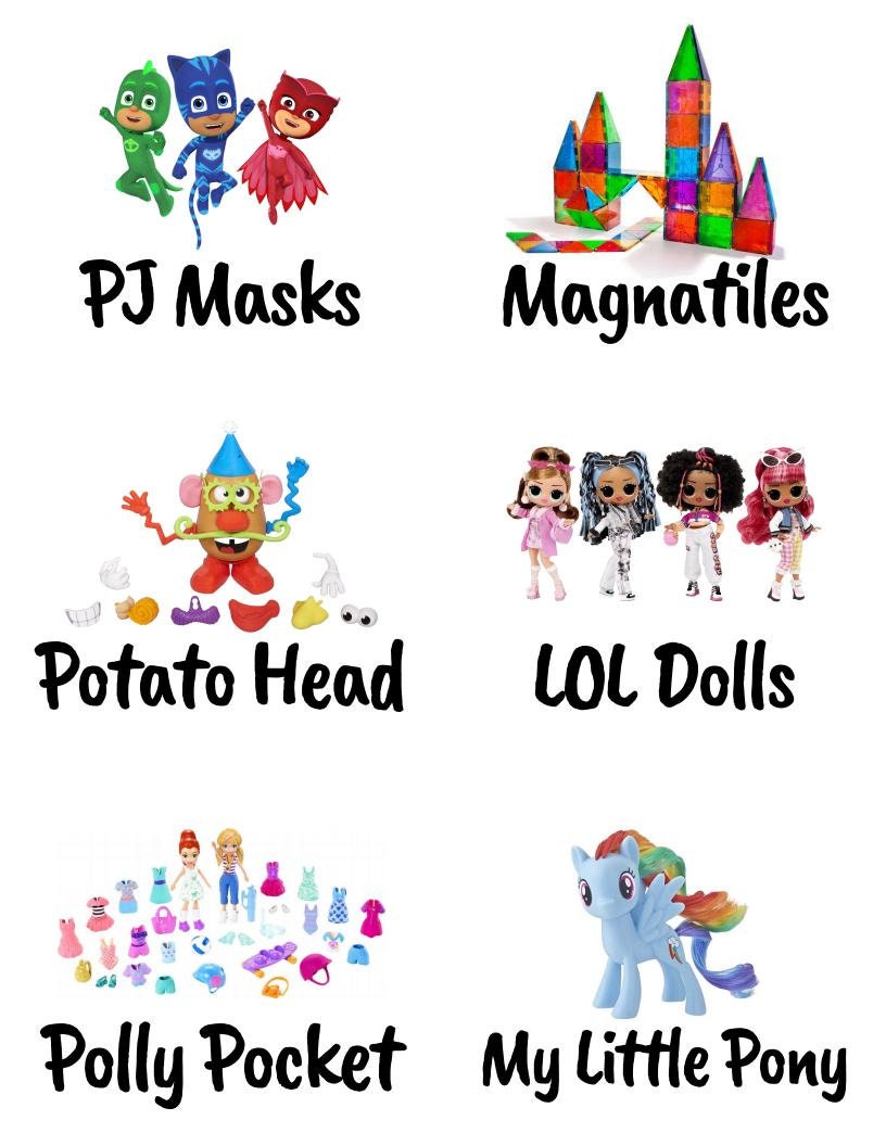 Kids Toy Bin Labels - Etsy