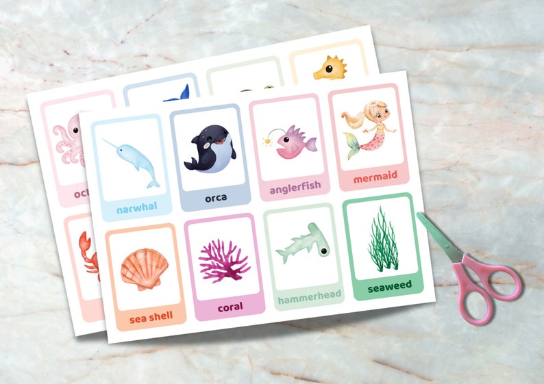 Sea Creature Memory Game - DIGITAL DOWNLOAD - Etsy