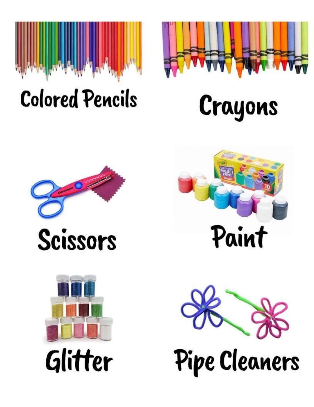 Art Supply Bin Labels - Etsy