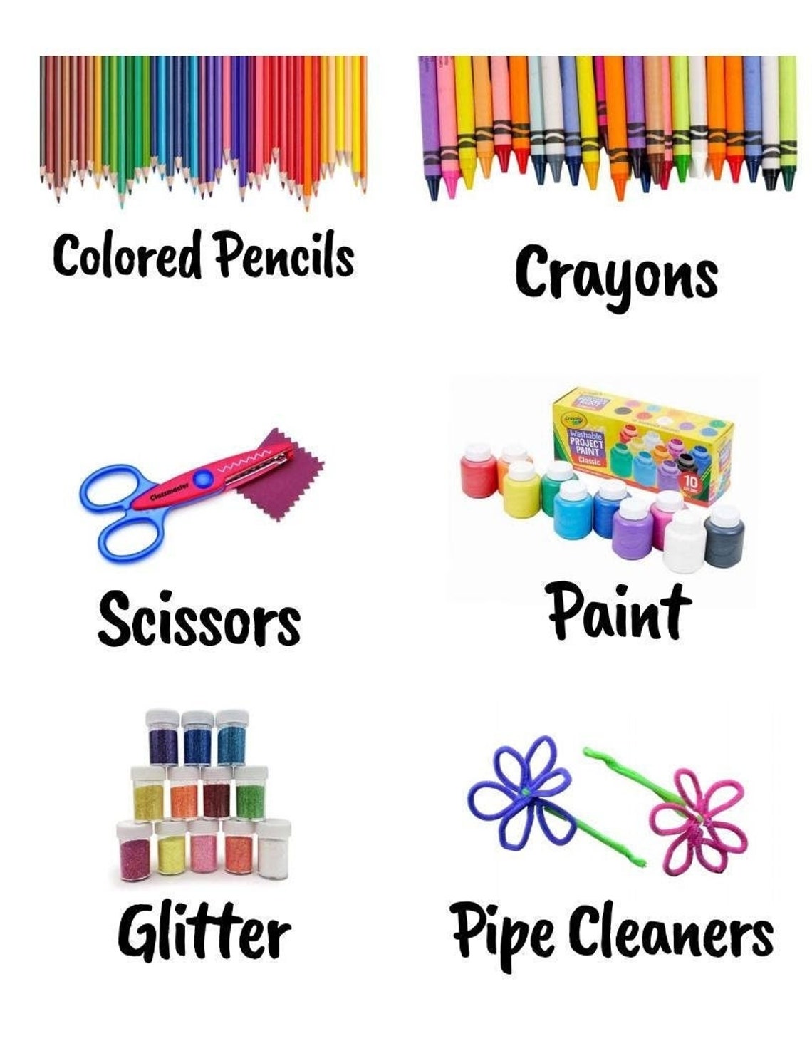 Art Supply Bin Labels - Etsy