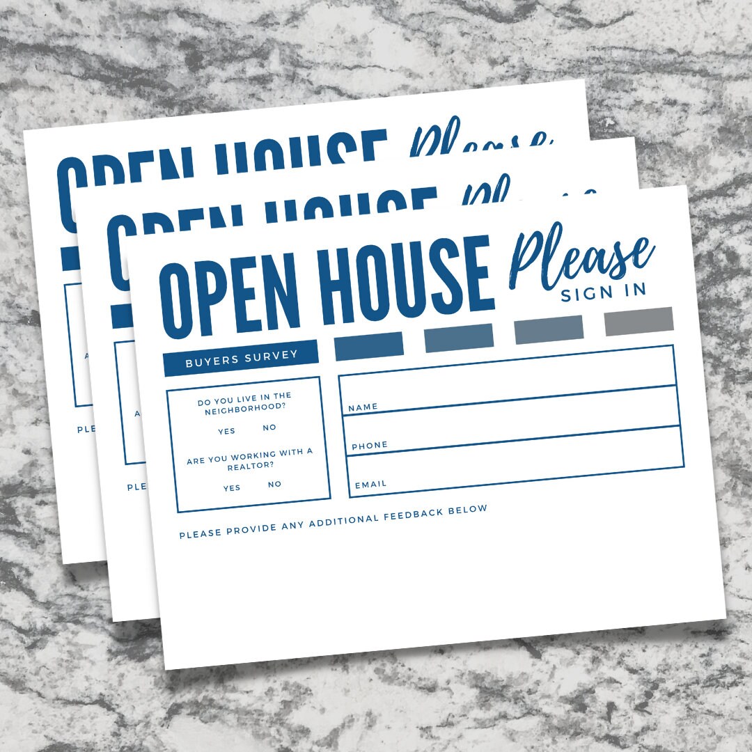 Open House Sign in Cards - Etsy