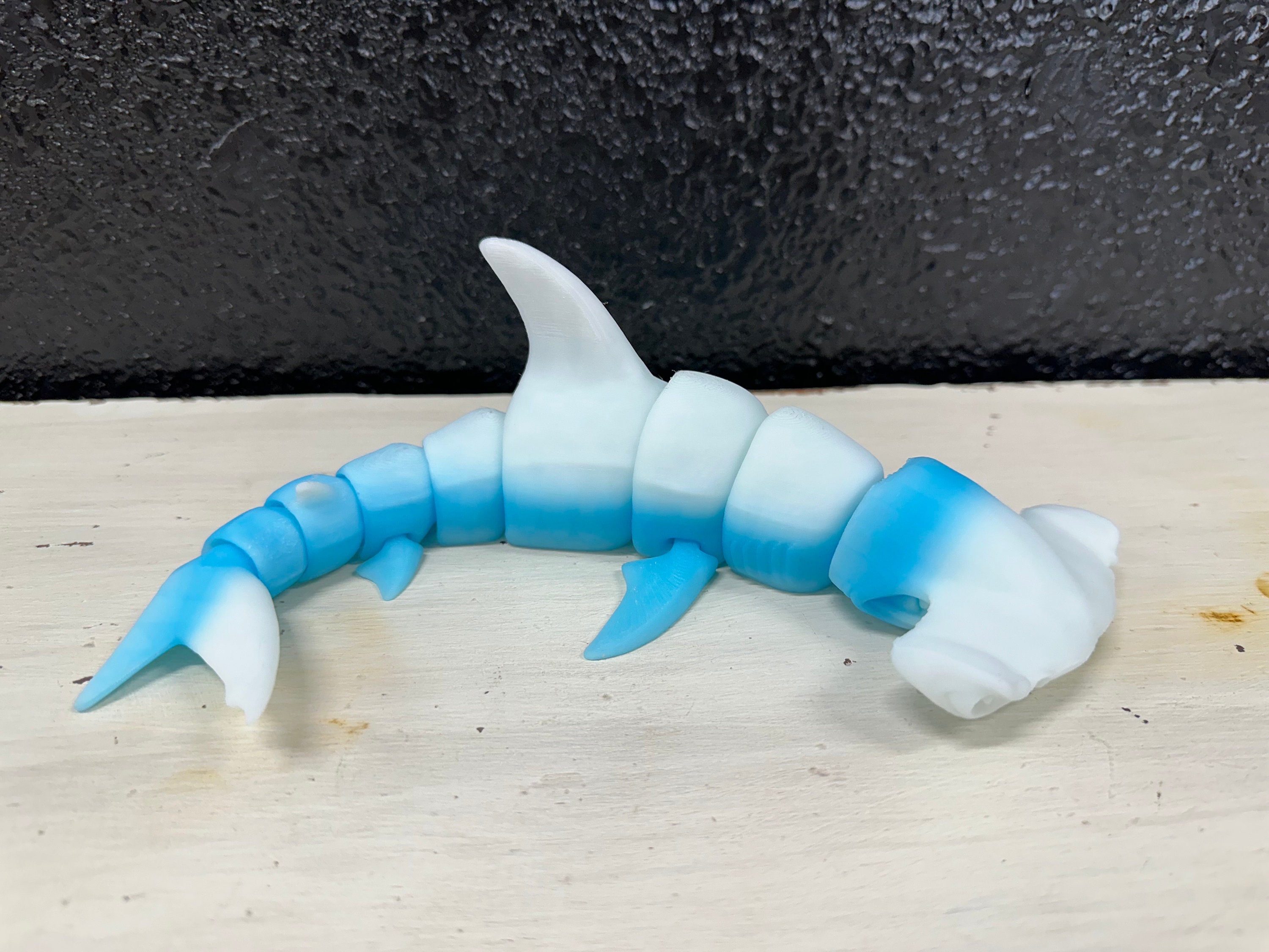 3D Printed Hammer Head Shark Fidget Toy Flexible Articulating Sensory ...