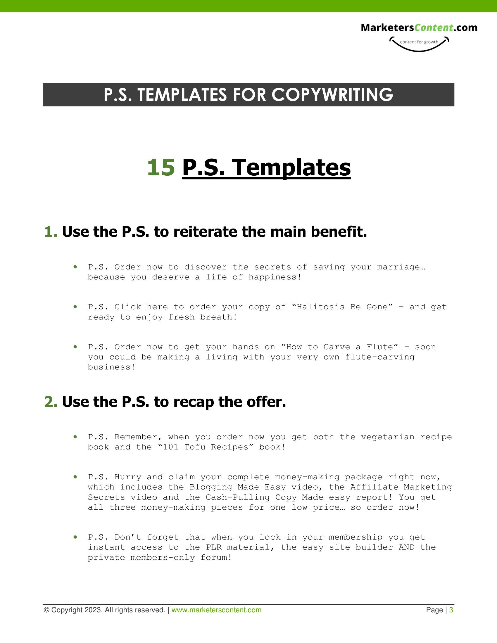 15 P.S. Templates - Etsy