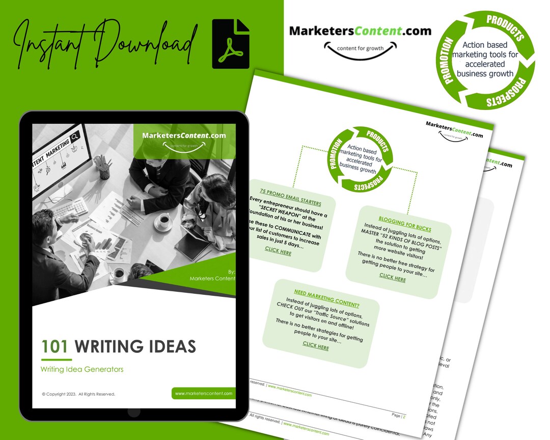 101 Writing Idea Generators - Etsy