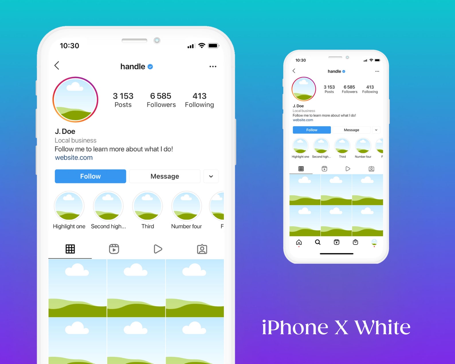 Instagram Mockup Template, Profile Branding Planner Iphone, Ig Feed ...
