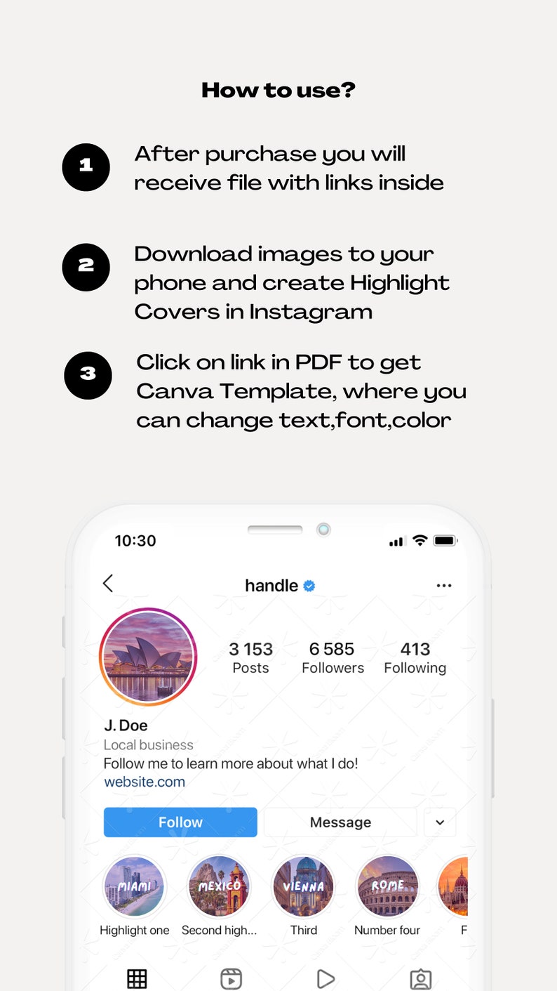 Travel Instagram Story Highlight Covers, City Icons IG Highlights ...