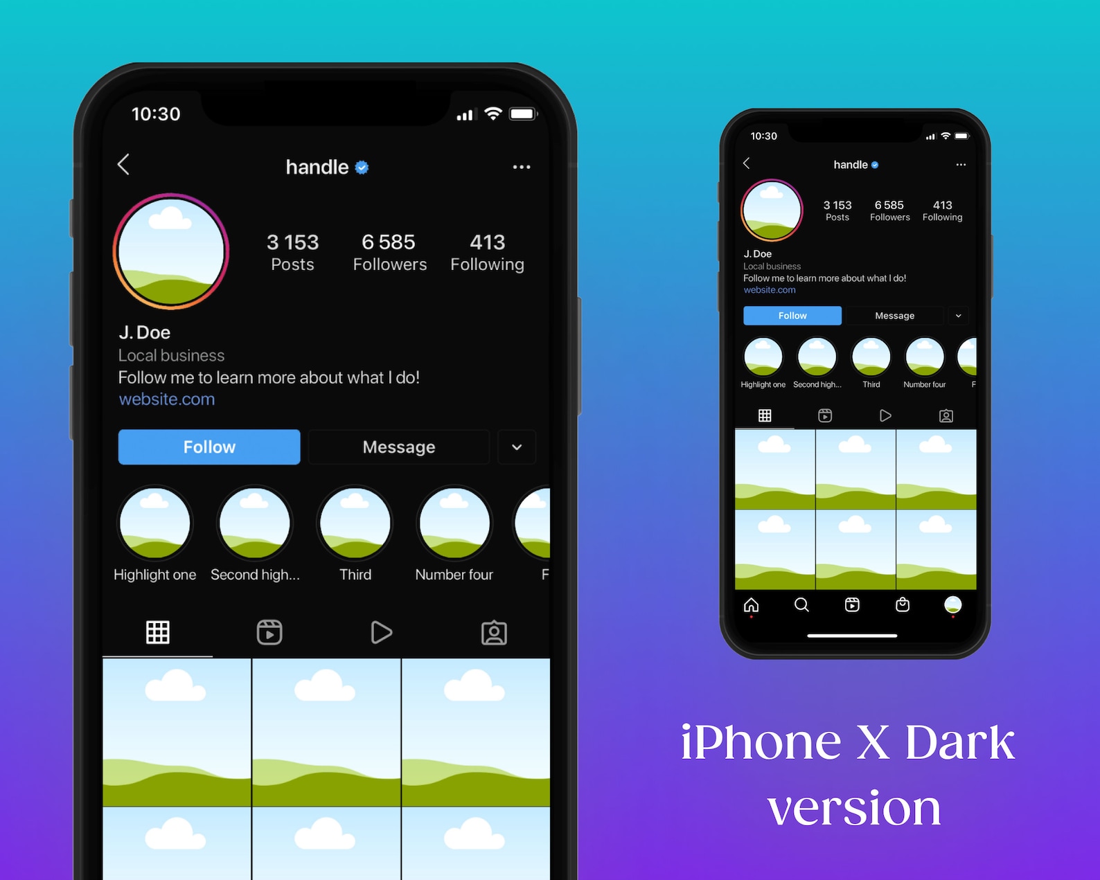 Instagram Mockup Template, Profile Branding Planner Iphone, Ig Feed ...