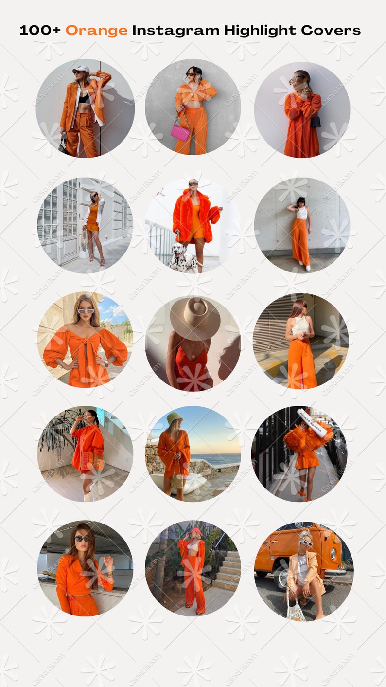 Orange Highlight Covers, Orange Instagram Highlight Icons, Instagram ...