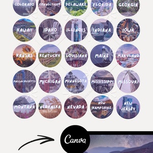 US States Instagram Story Highlight Covers, American States Highlight ...