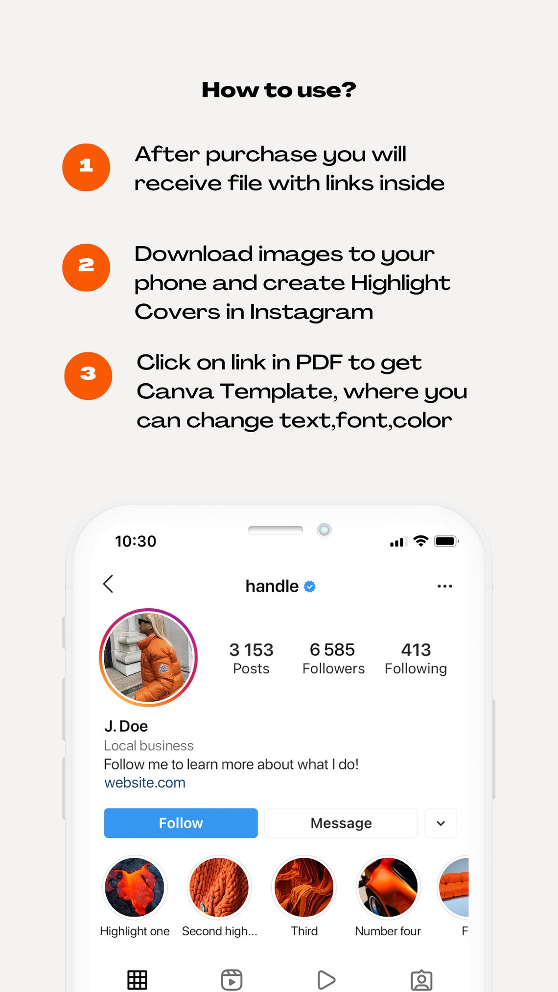 Orange Highlight Covers, Orange Instagram Highlight Icons, Instagram ...