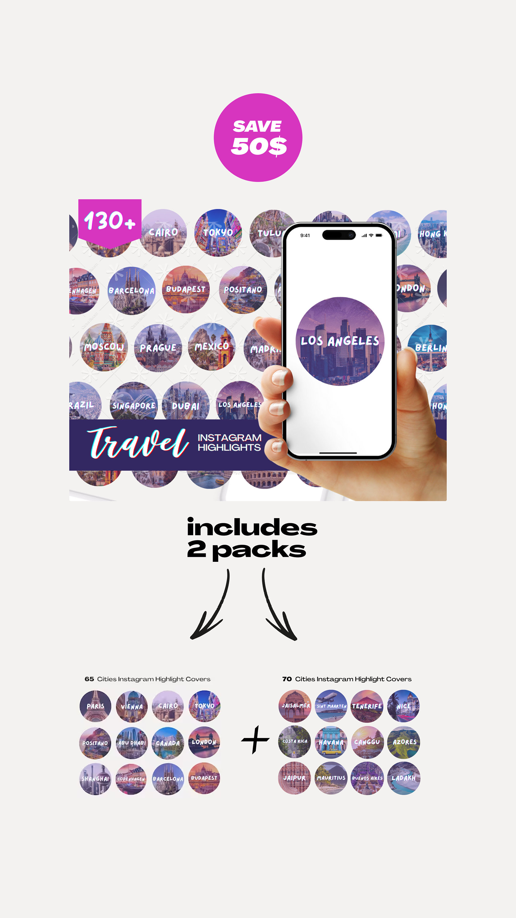 Travel Instagram Story Highlight Covers, City Icons IG Highlights ...