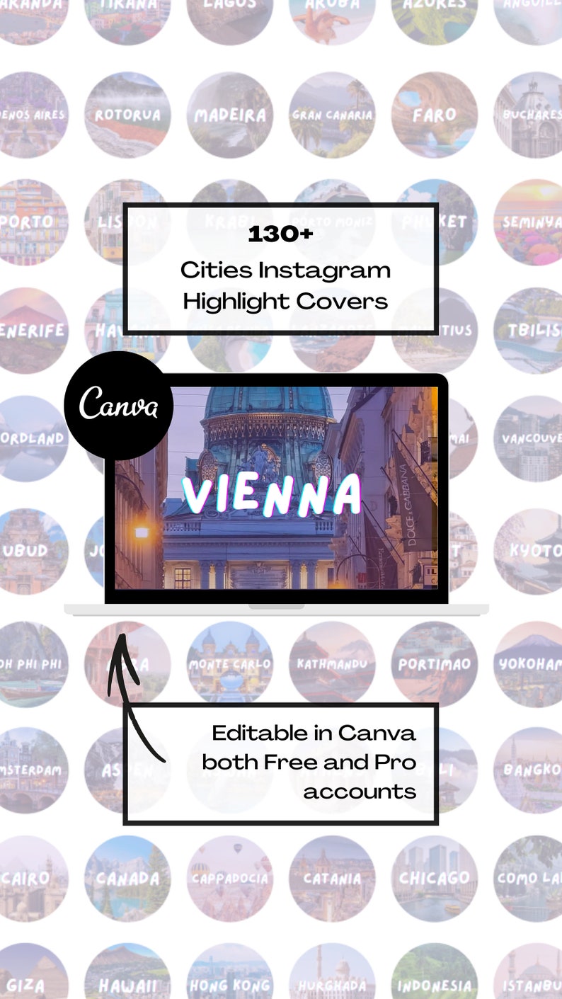 185 Instagram Highlight Cover Travel Megapack, Travel Blogger Story ...