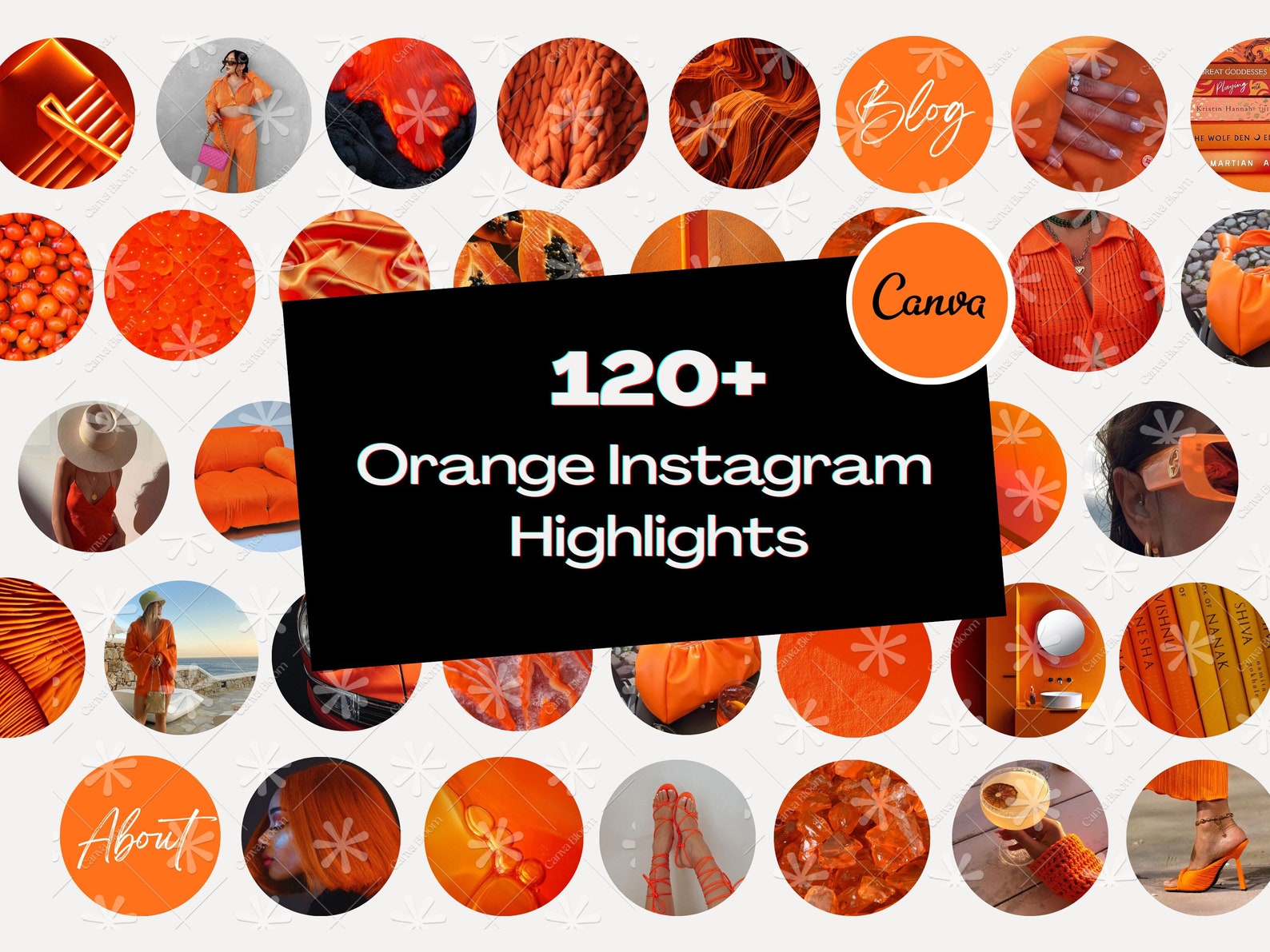 Orange Highlight Covers, Orange Instagram Highlight Icons, Instagram ...