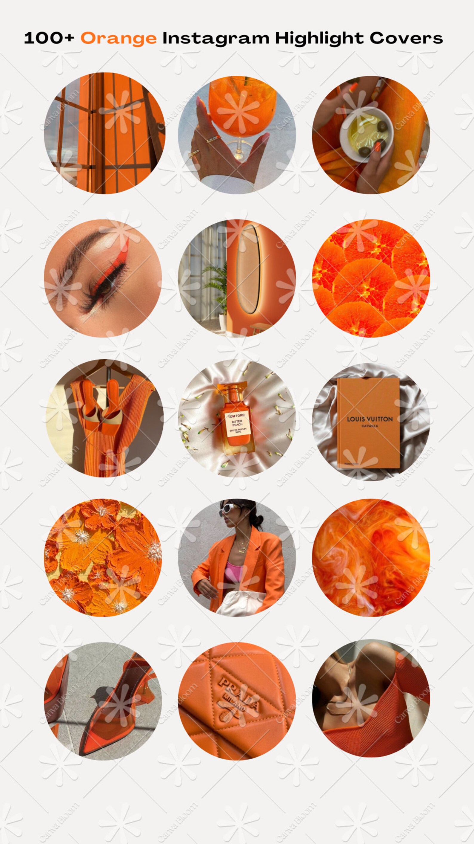 Orange Highlight Covers, Orange Instagram Highlight Icons, Instagram ...