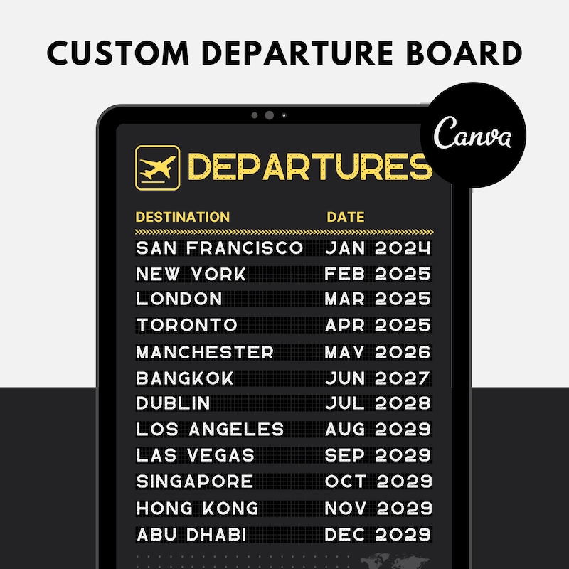Manchester Airport to Doncaster by Car Timetable - Etsy Canada