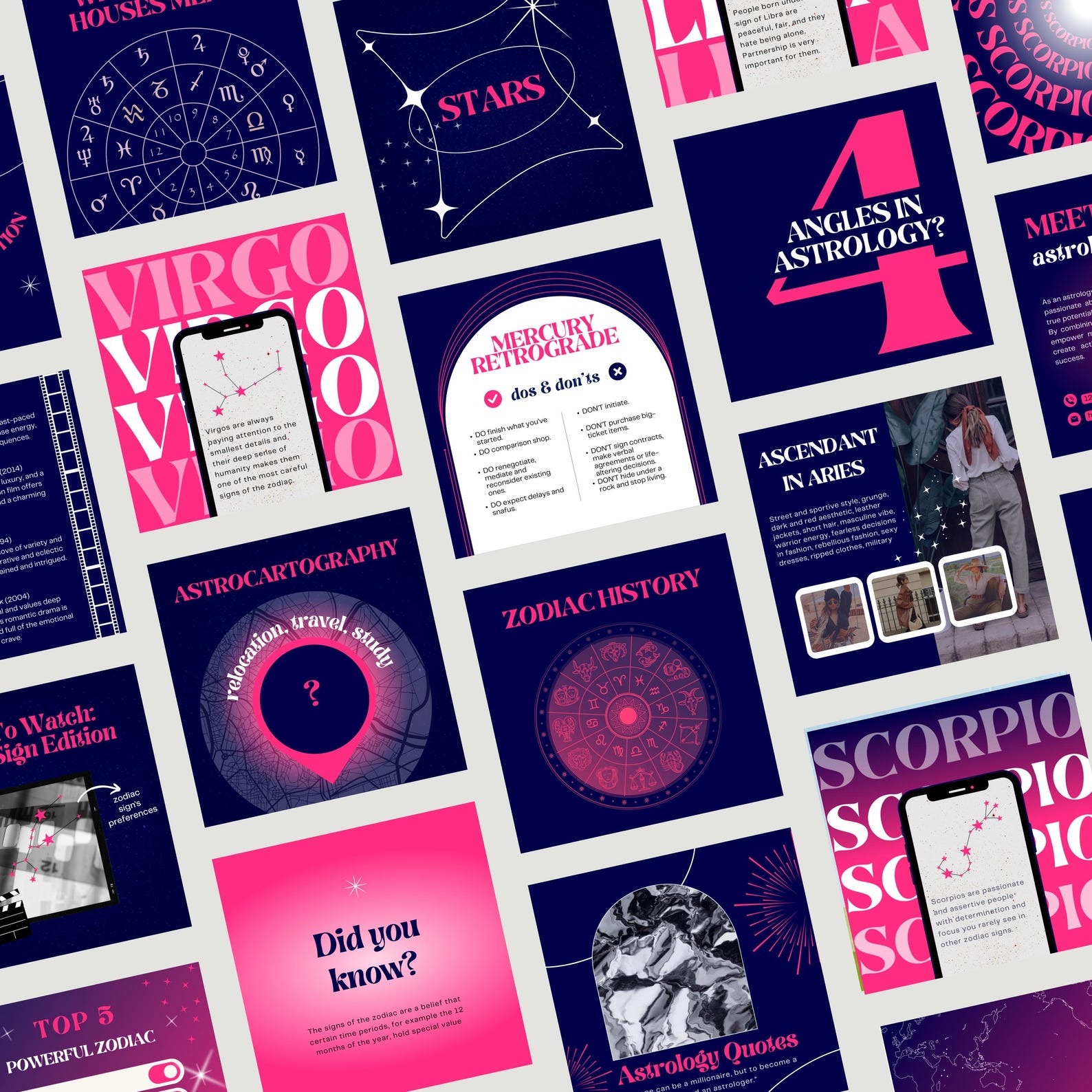 Astrology Instagram Post Templates: Editable Canva Designs (instant ...
