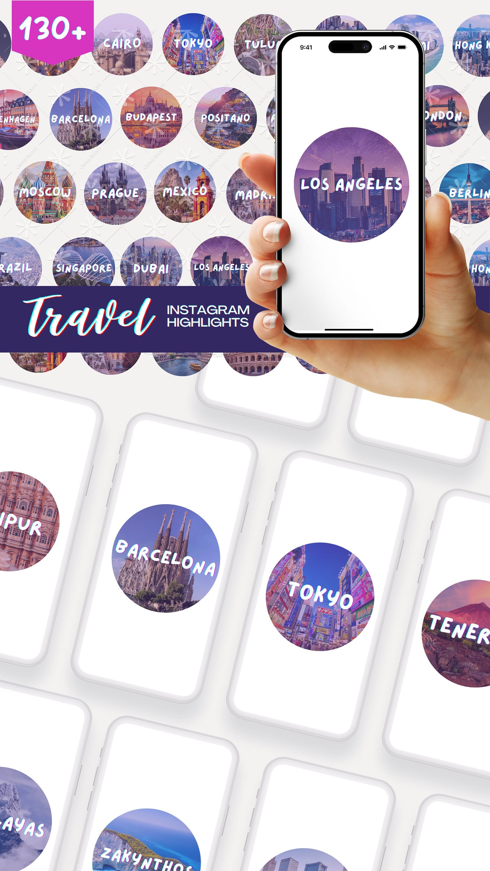 185 Instagram Highlight Cover Travel Megapack, Travel Blogger Story ...
