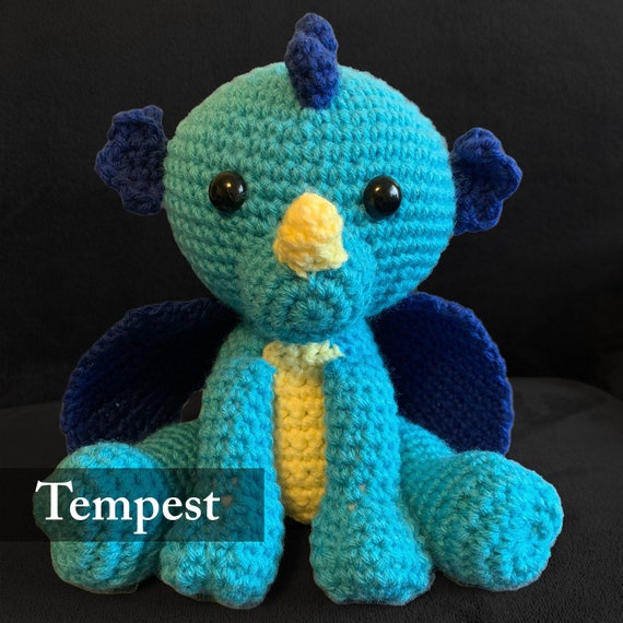 Tempest the Baby Blue Dragon - Etsy