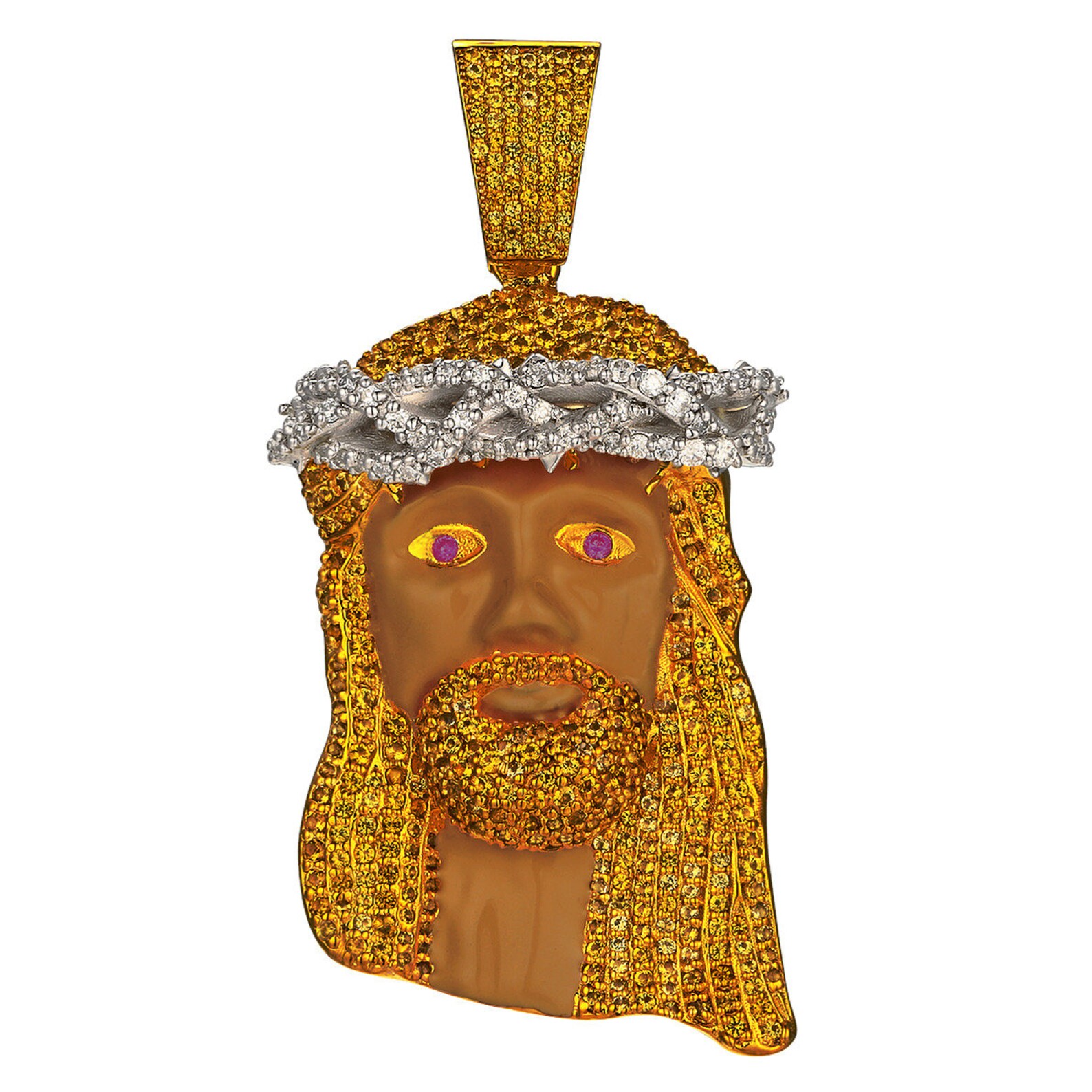 Kanye Jesus Piece With Enamel - the College Dropout Jesus Pendant - Etsy