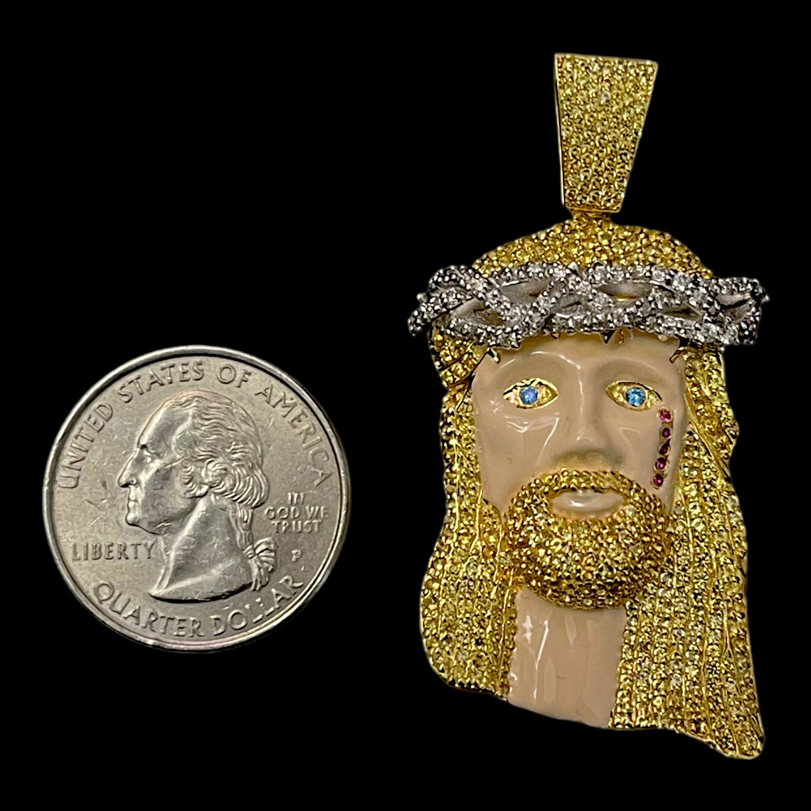 The Kanye Jesus Piece Aka the GOOD Jesus Piece With Enamel - Small Size ...
