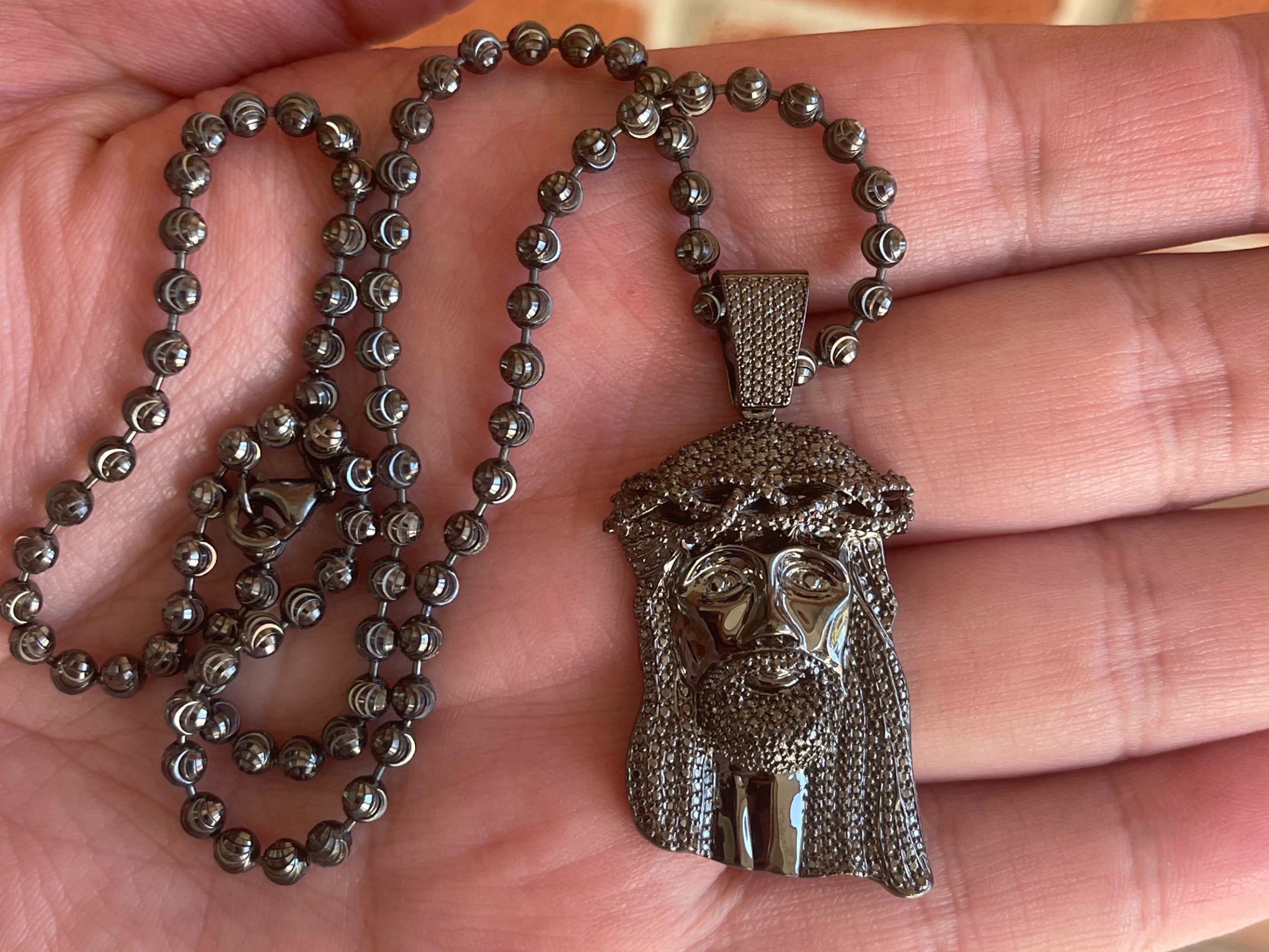 Black Jesus Piece - Kanye Black Jesus Piece - Black Rhodium Jesus Piece ...