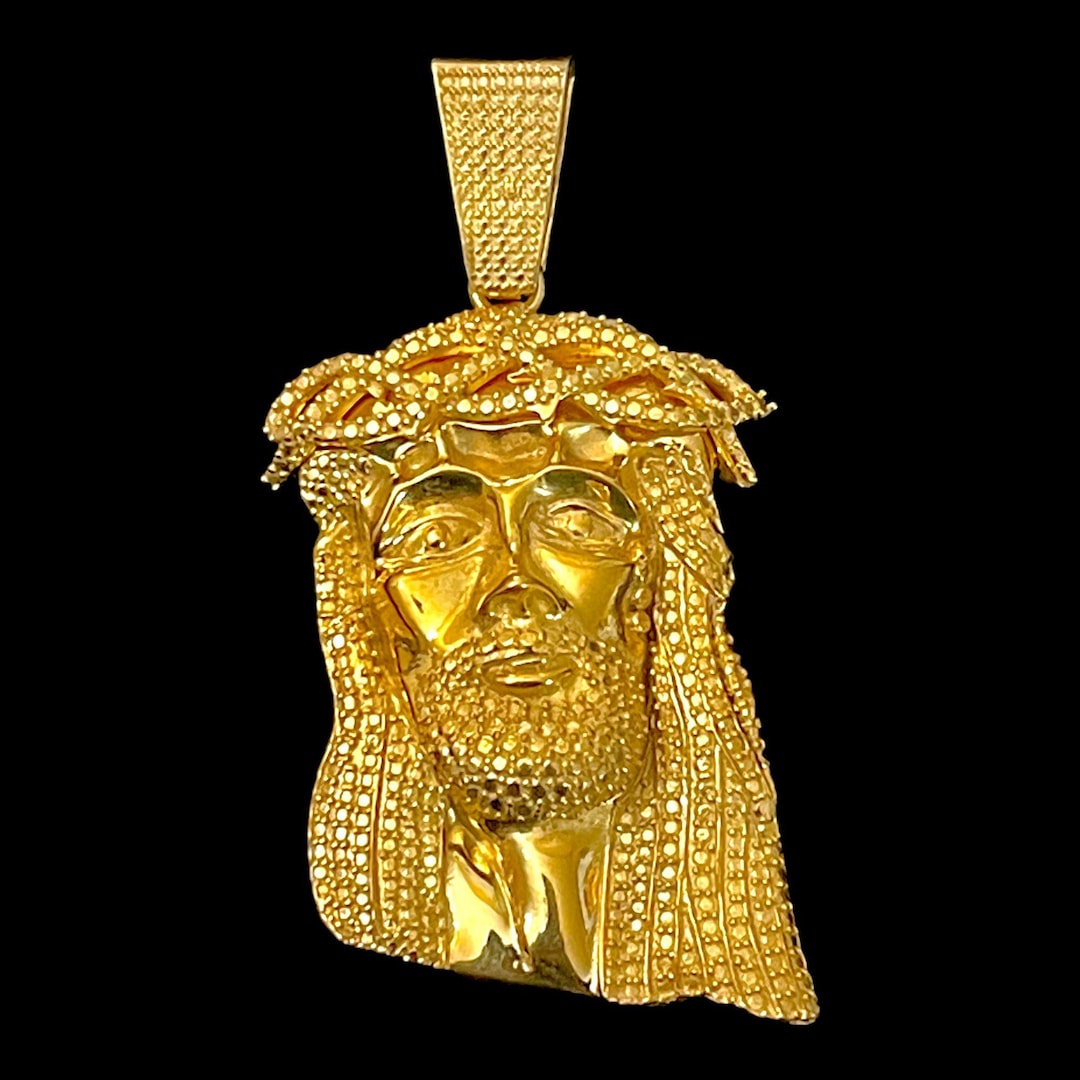 Yeezy Style Jesus Piece Pendant - Stoneless Kanye West Style Jesus Head ...