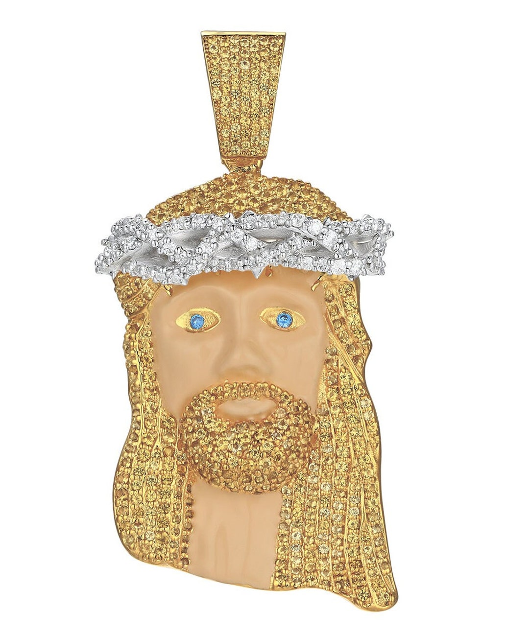Kanye Jesus Piece With Enamel - the College Dropout Jesus Pendant - Etsy