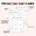 Printable Daily Baby Planner, Baby Tracker, New Mom Gift, Baby Log ...
