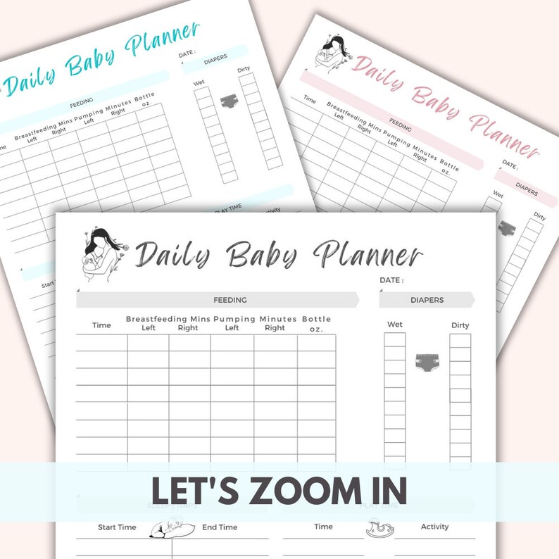 Printable Daily Baby Planner, Baby Tracker, New Mom Gift, Baby Log ...