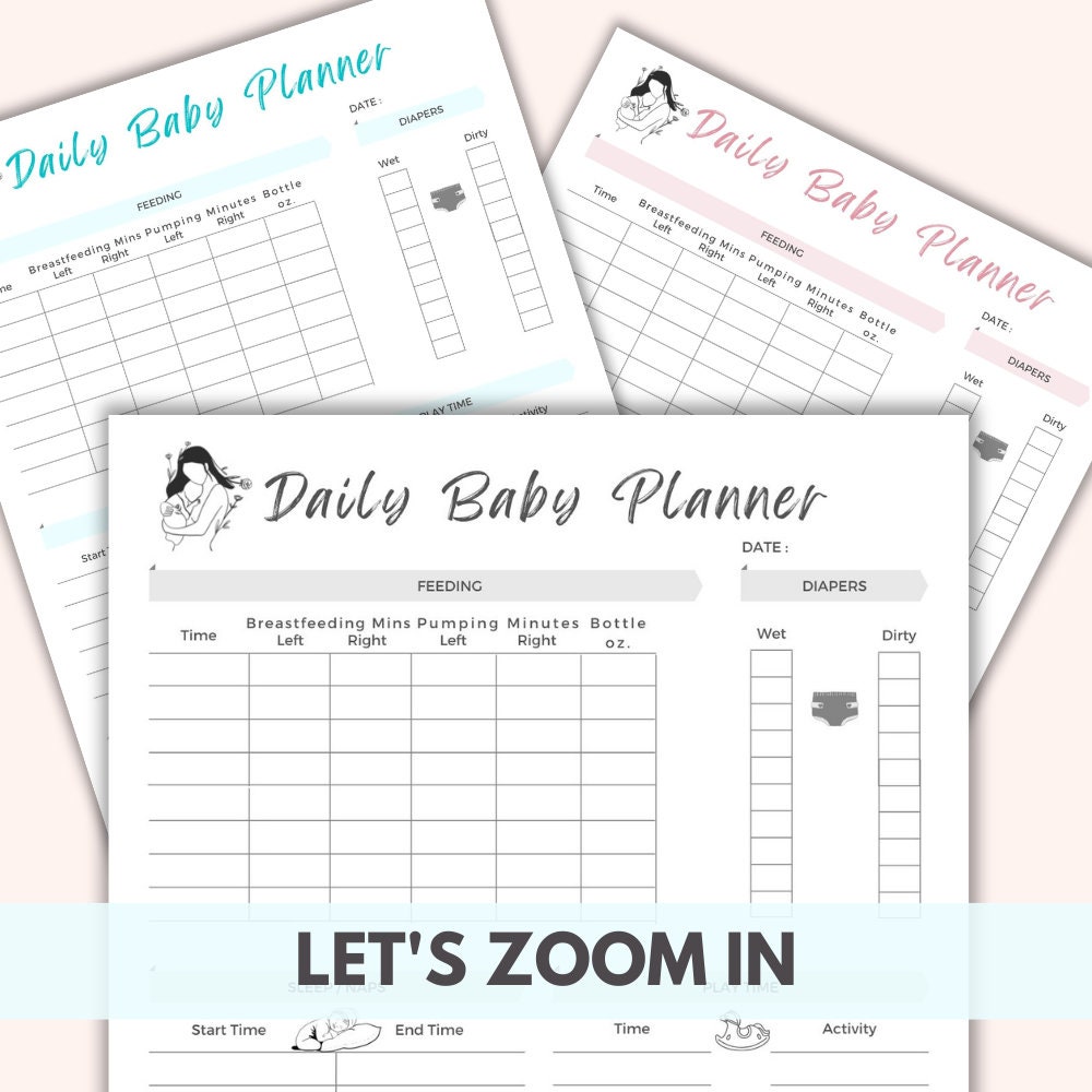 Printable Daily Baby Planner, Baby Tracker, New Mom Gift, Baby Log ...