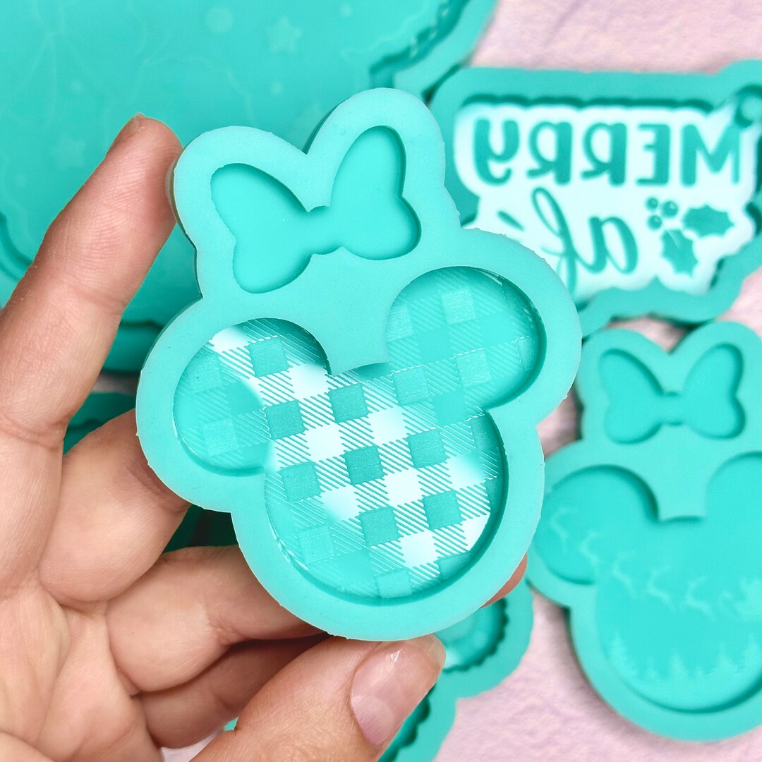 Mouse Christmas Buffalo Plaid Grippy Silicone Mold - Etsy