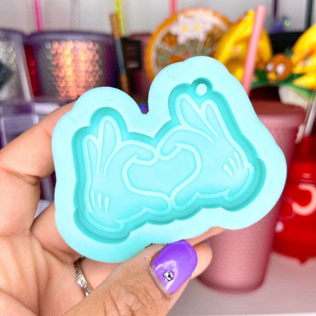 Mouse Heart Hands Keychain Silicone Mold - Etsy