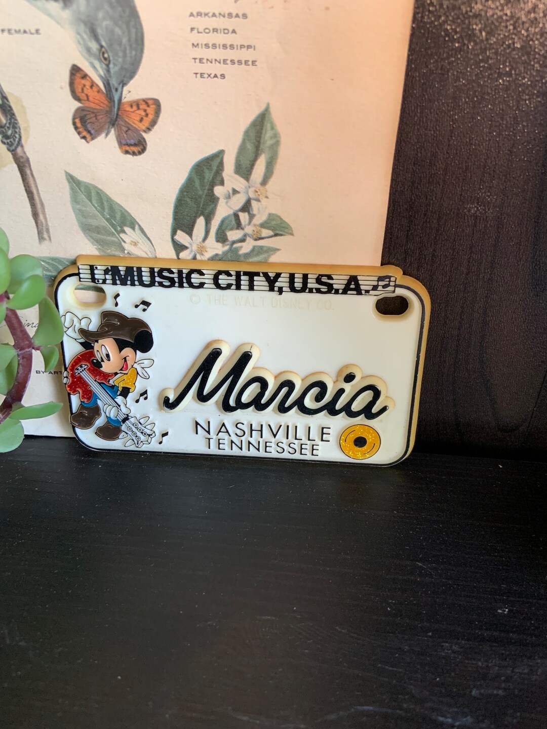 Disney Mickey Mouse Nashville Miniature Plastic License Plate Souvenir ...
