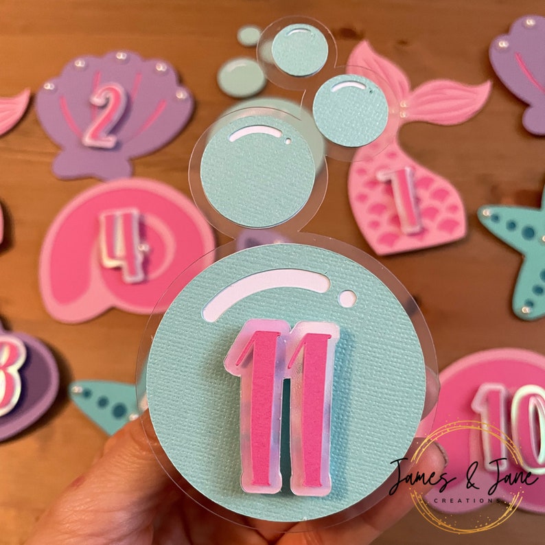 Mermaid Milestone Banner Mermaid Birthday Party Under the - Etsy