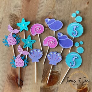 Custom Cake Topper | Mermaid Tail Birthday Cake Topper, Under the Sea ...