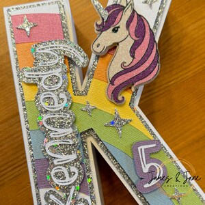 Rainbow Unicorn 3D Letters | Rainbow Unicorn Birthday Party, Magical ...