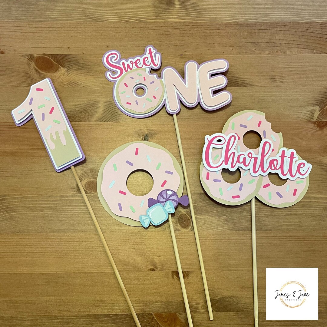 Sweet One Two Sweet Centerpiece Sticks Personalized Sweet - Etsy