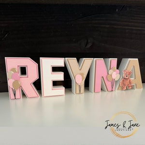 Custom 3D Letters | Teddy Bear Baby Shower Personalized 3D Letters ...