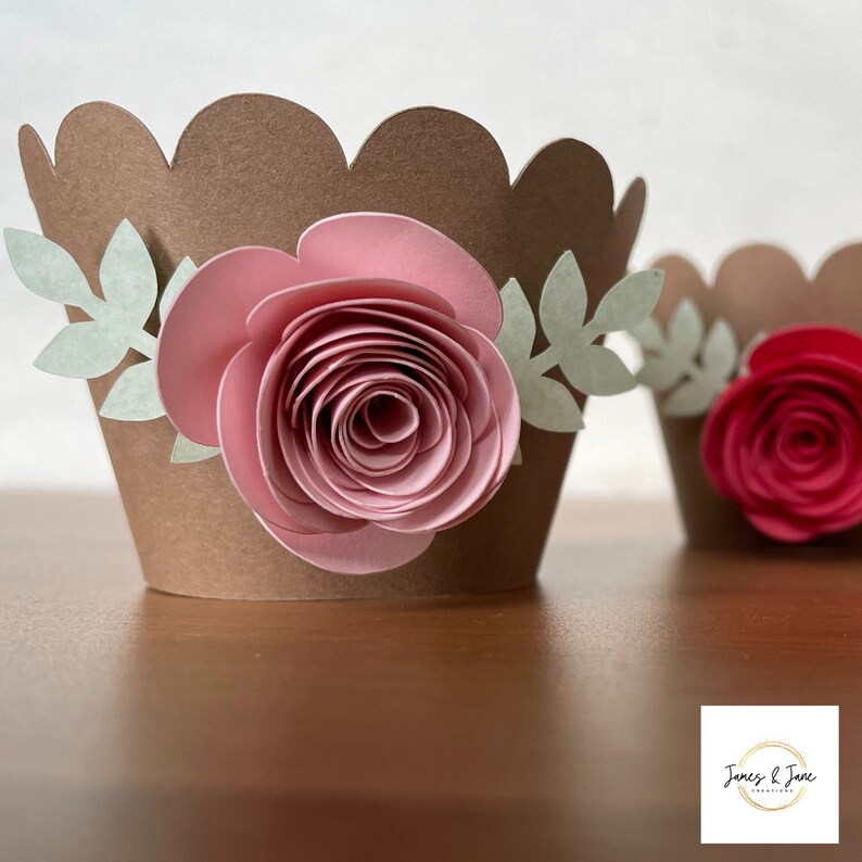 Cupcake Wrappers, Liners | Set of 12 | Floral Birthday Party Decor ...