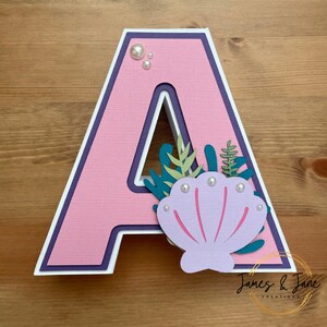 Custom 3D Letters | Mermaid Birthday Party, Under the Sea, Mermaid ...