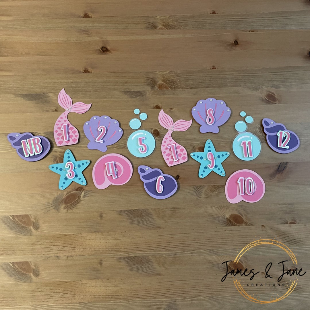 Mermaid Milestone Banner | Mermaid Birthday Party, Under the Sea ...