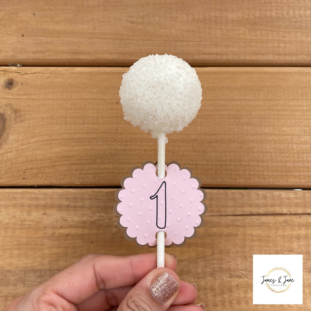 Personalized Cake Pop Tags | Set of 12 | Floral Birthday Party Decor ...