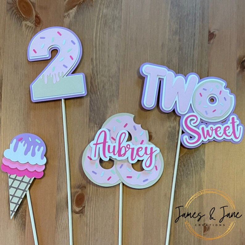 Sweet One Two Sweet Centerpiece Sticks Personalized Sweet - Etsy