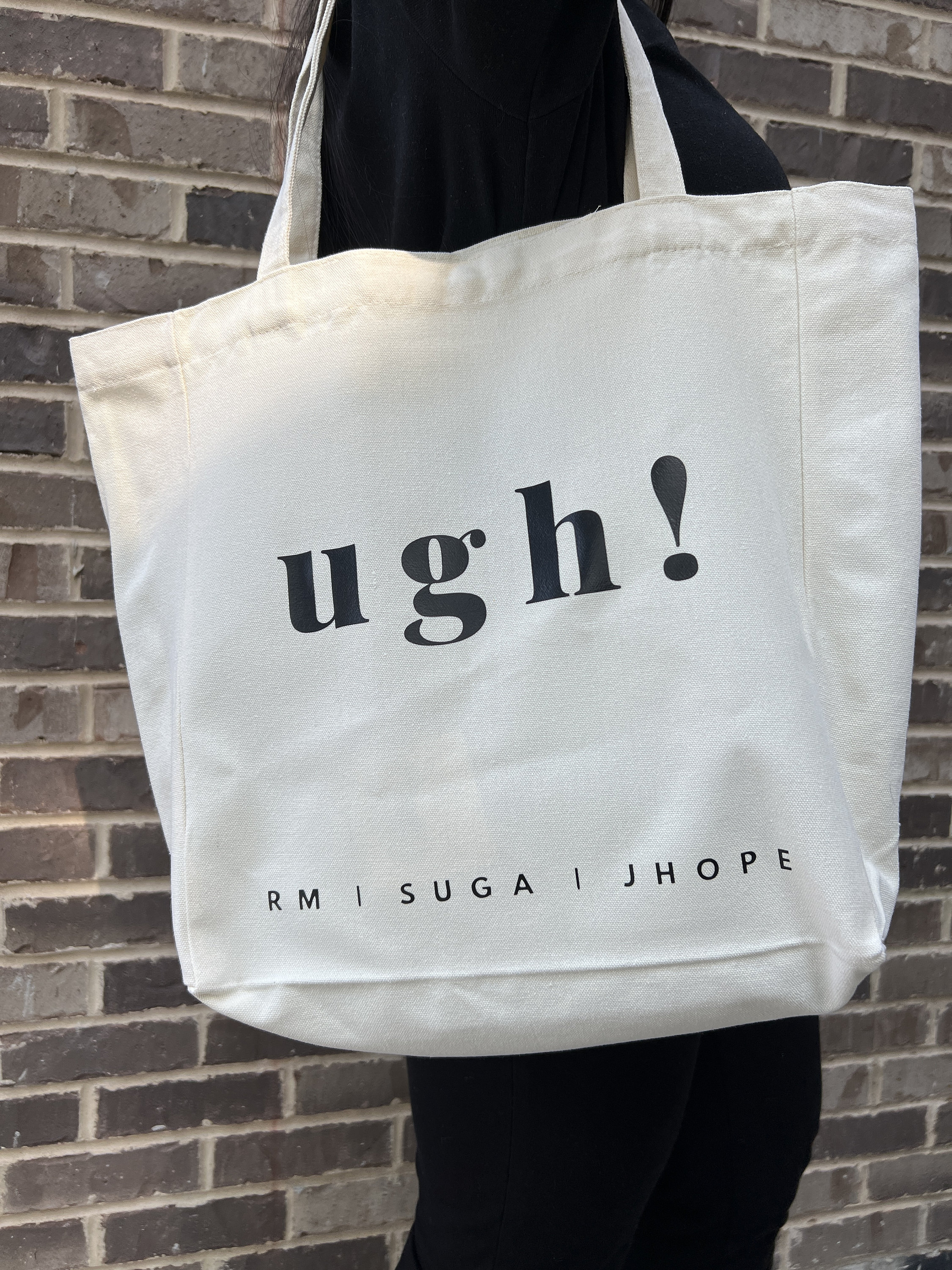 UGH! RM Suga Jhope Canvas Tote Bag | Huge Shoulder Bag Perfect for ...